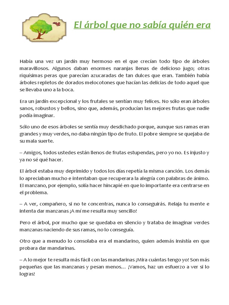 El Árbol Que No Sabía Quién Era | PDF | Ocio