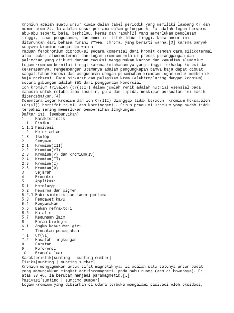 Apa Itu Kromium | PDF