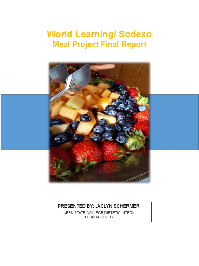 World Learning Meal Project Final Report | PDF | New York City | Food ...