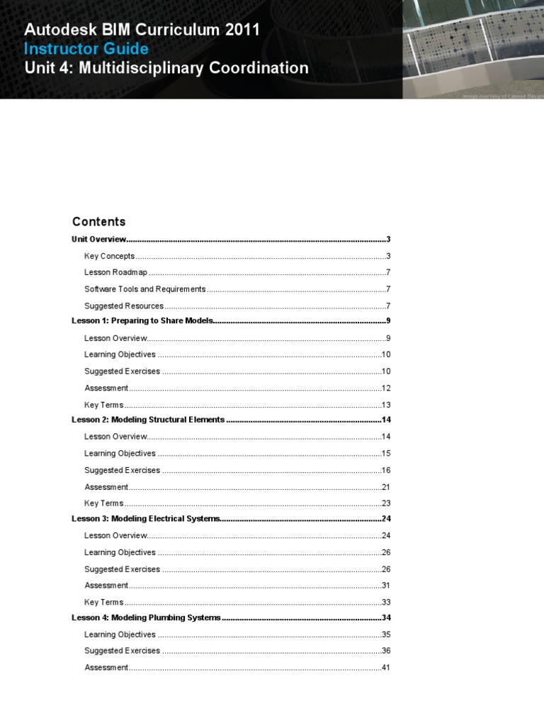 Instructor Guide PDF | PDF | Autodesk Revit | Building Information Modeling