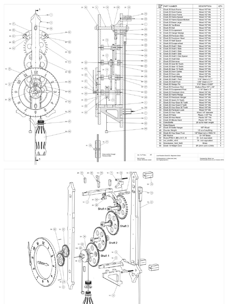 Clock 25 Drawings and Plans
