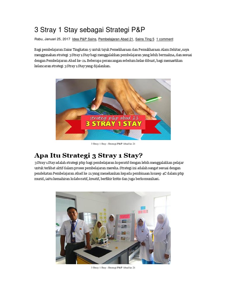 3 Stray 1 Stay Sebagai Strategi P | PDF