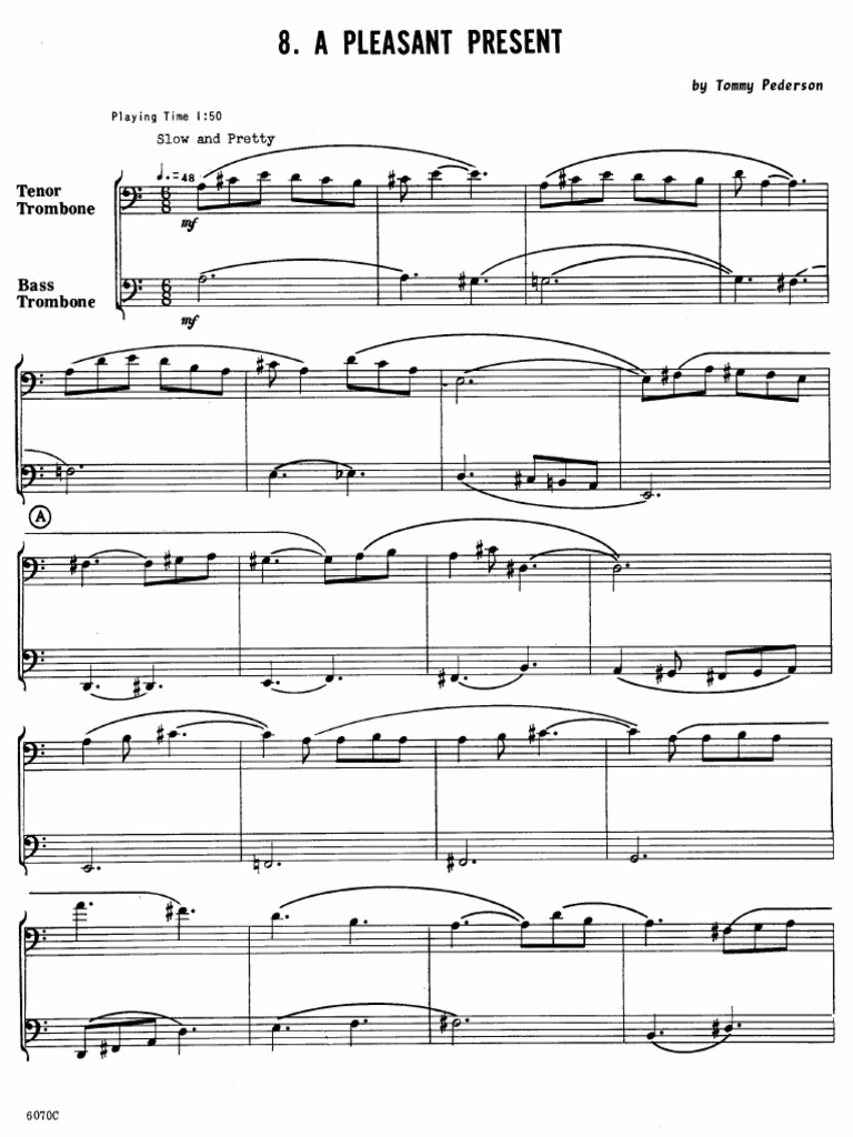 8 - A Pleasant Present - Duo For Trombone Tenor and Bass Trombone by ...