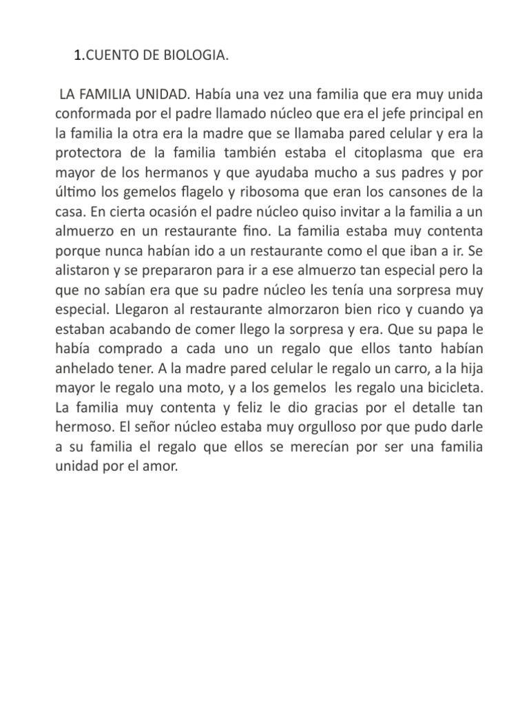 Cuento Biologia | PDF