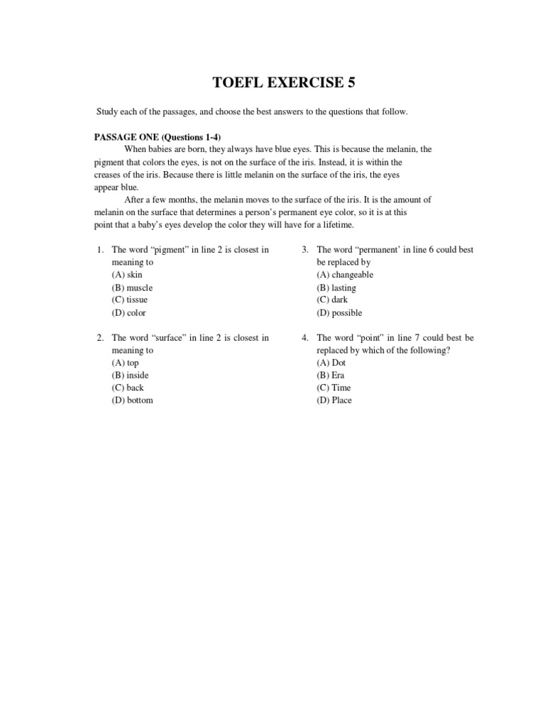 Reading - ToEFL Exercise 5 | Chili Pepper | Coast