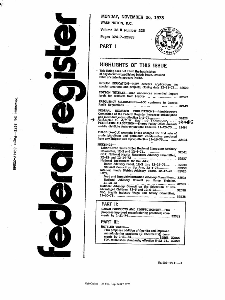 Federal Register IRS Xfer2 ATF PDF | PDF