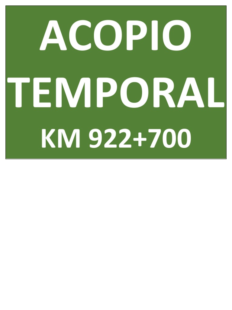 Acopio Temporal | PDF