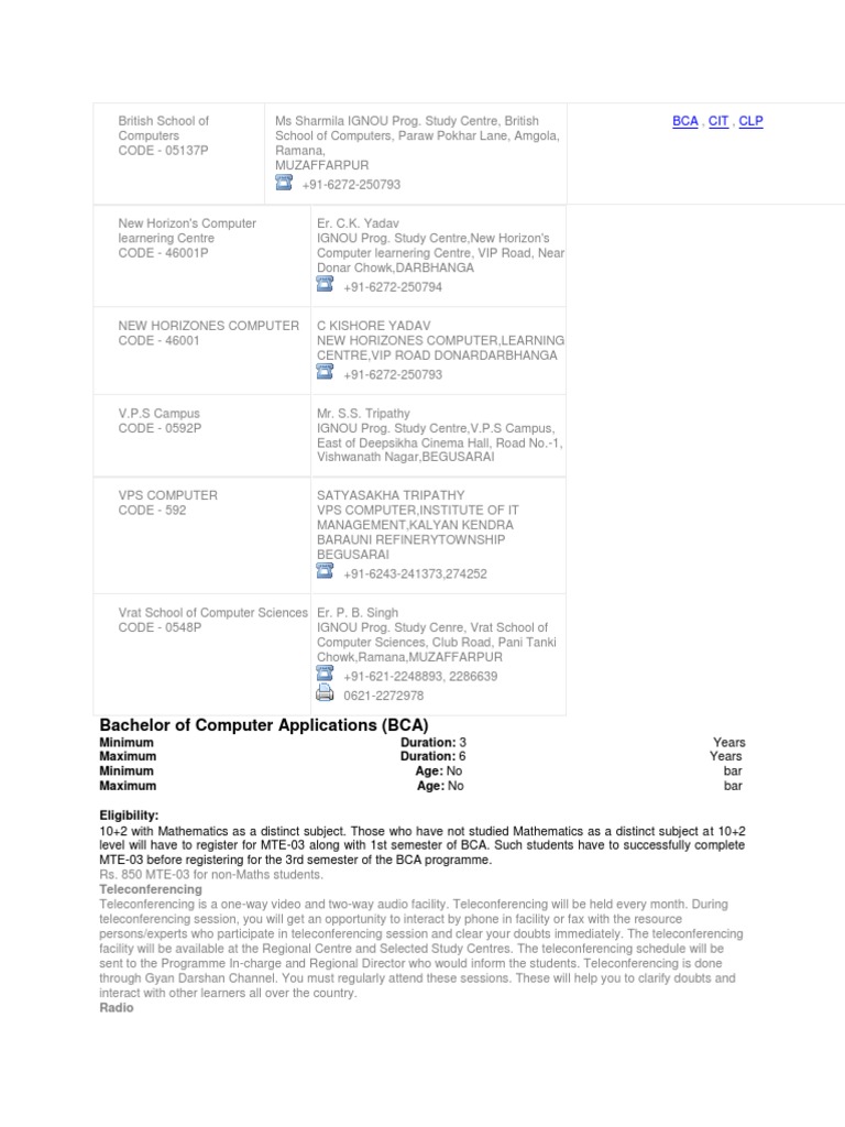 BCA Full Details | PDF | Computer Programming | Databases