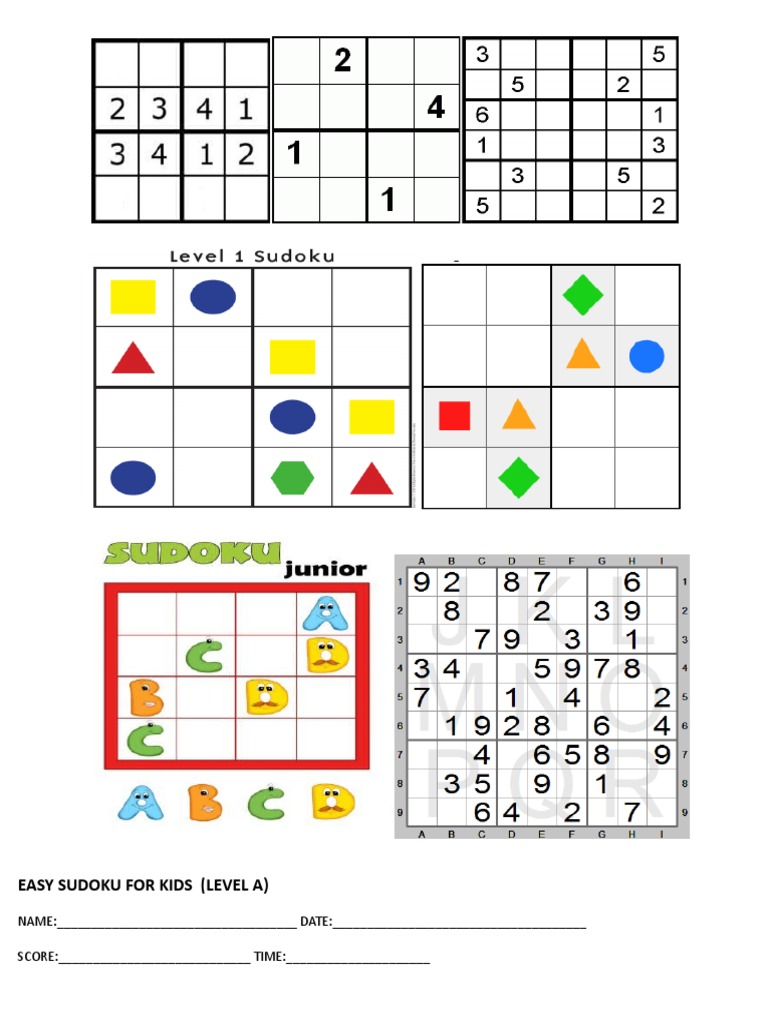 Easy Sudoku For Kids | PDF