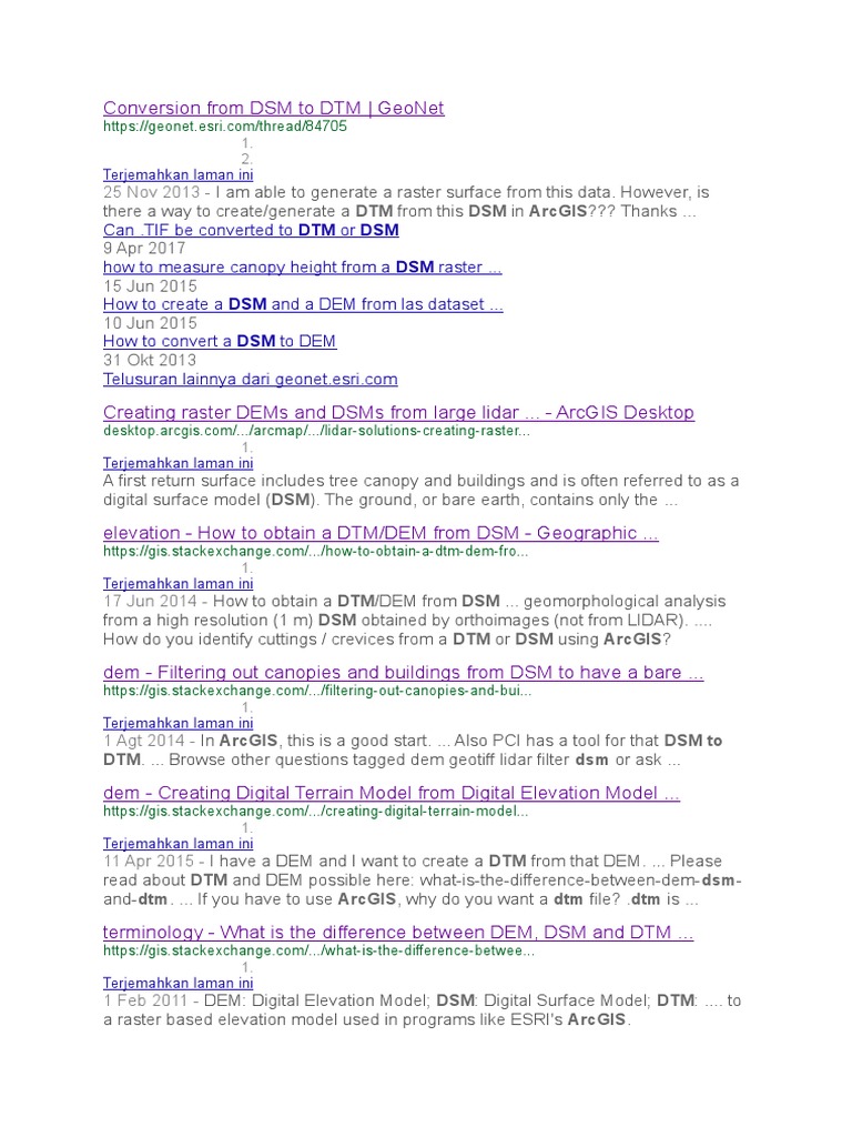 Conversion From DSM To DTM | PDF | Arc Gis | Scientific Modeling