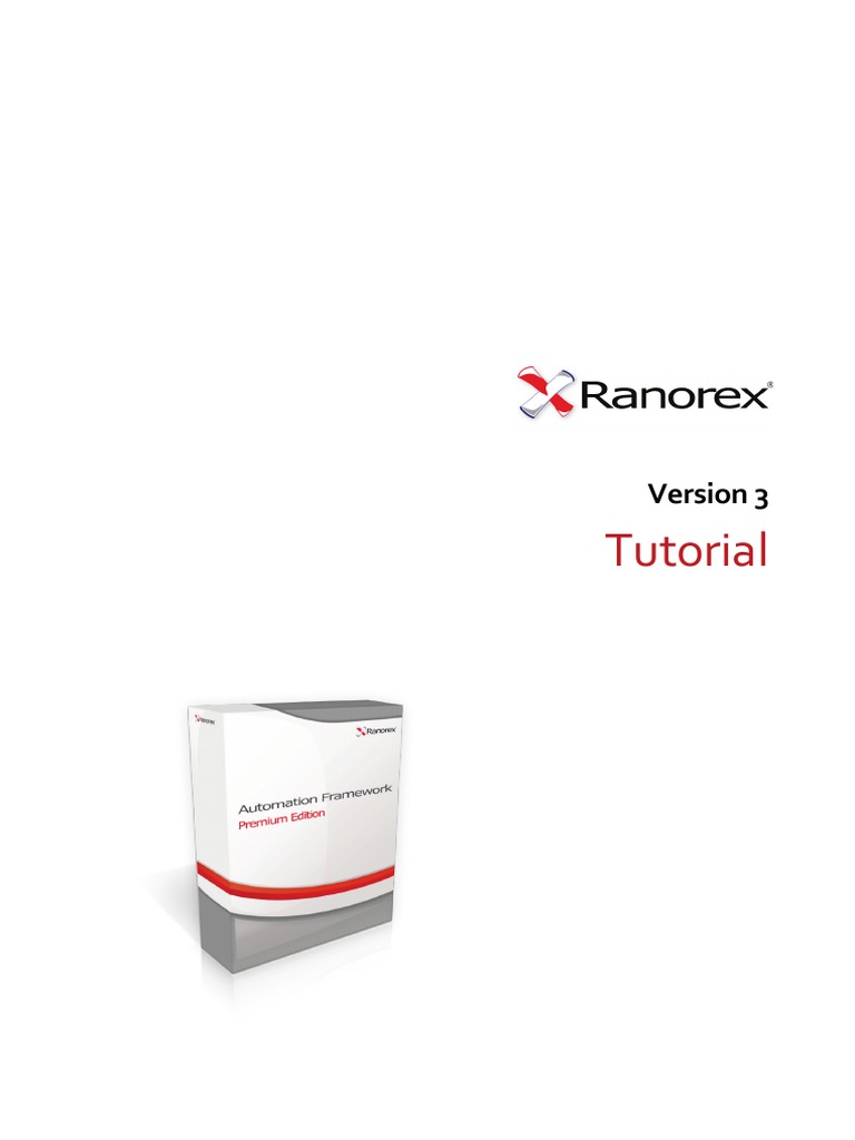 Ranorex Tutorial | PDF | Parameter (Computer Programming) | Button (Computing)