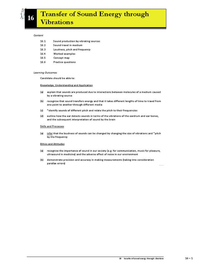 Sound Energy Transfer and Vibrations | PDF | Hearing | Sound