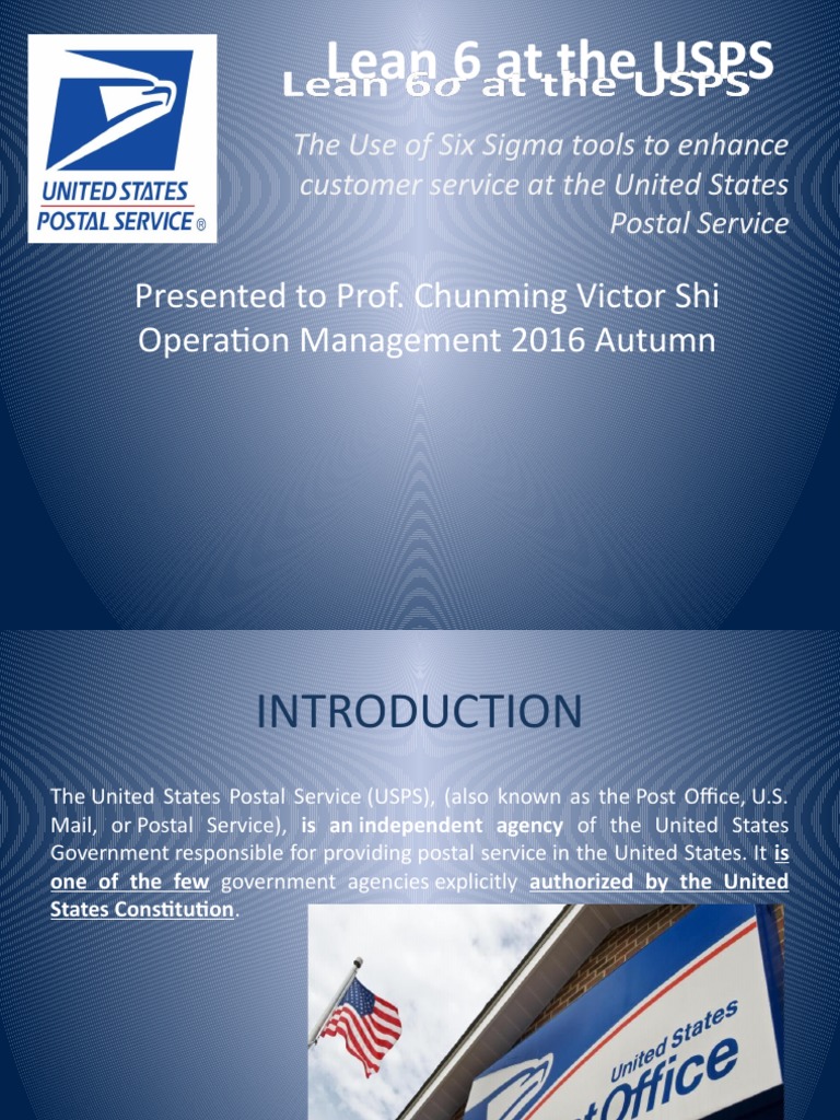 Operations Management | United States Postal Service | Mail