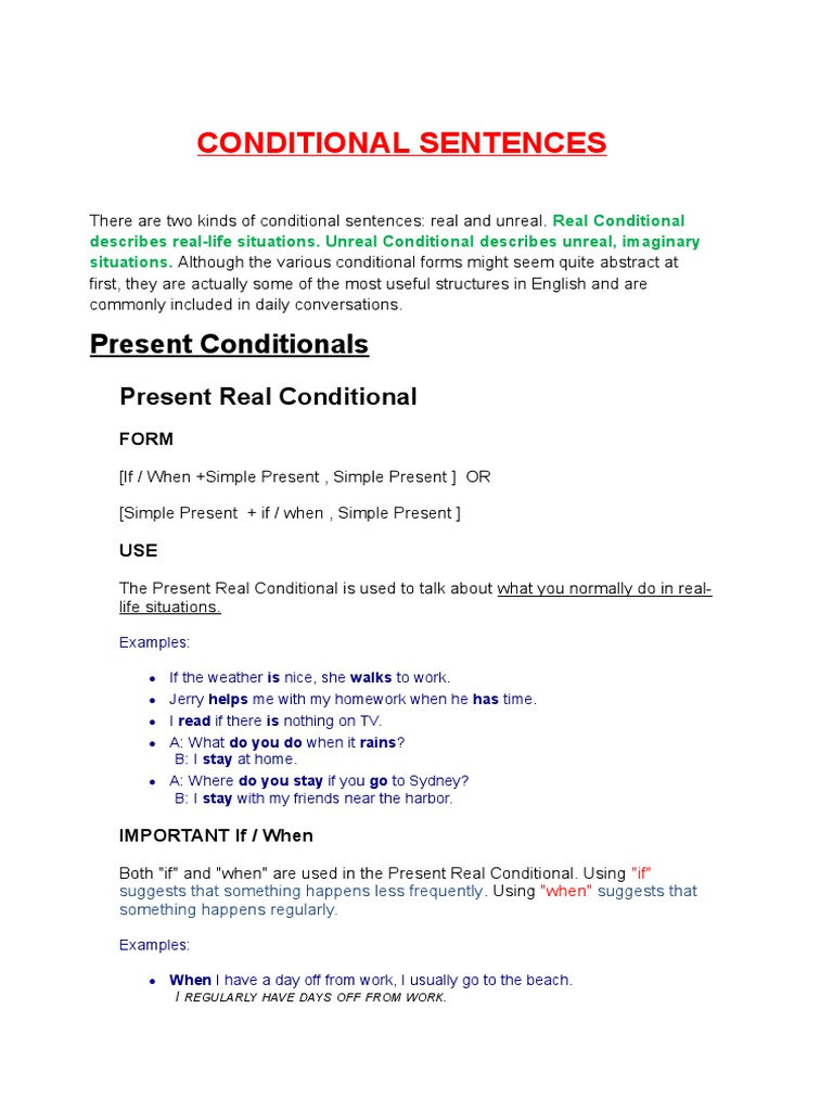 Conditional Sentences | PDF | Onomastics | Verb