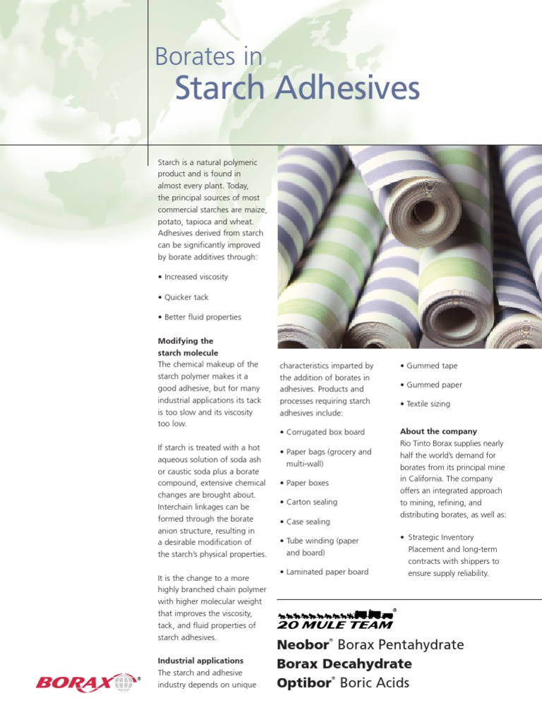 Starch Adhesives | PDF | Starch | Polymers