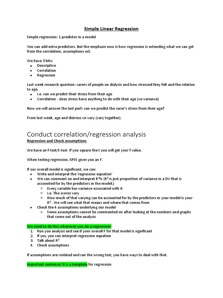 Simple Linear Regression | PDF | Regression Analysis | Standard Deviation