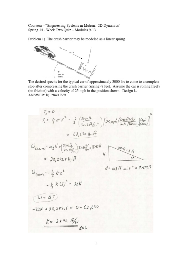 Dynamics Sample Prob and Sol | PDF