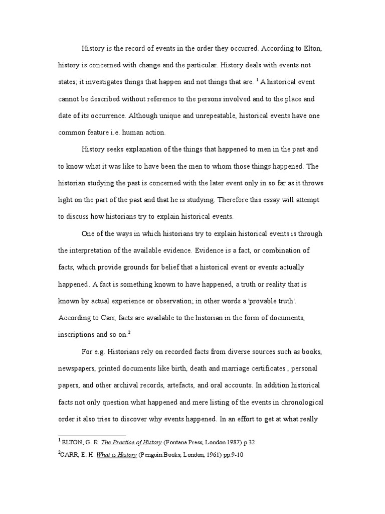 ELTON, G. R. The Practice of History (Fontana Press, London 1987) p.32 ...