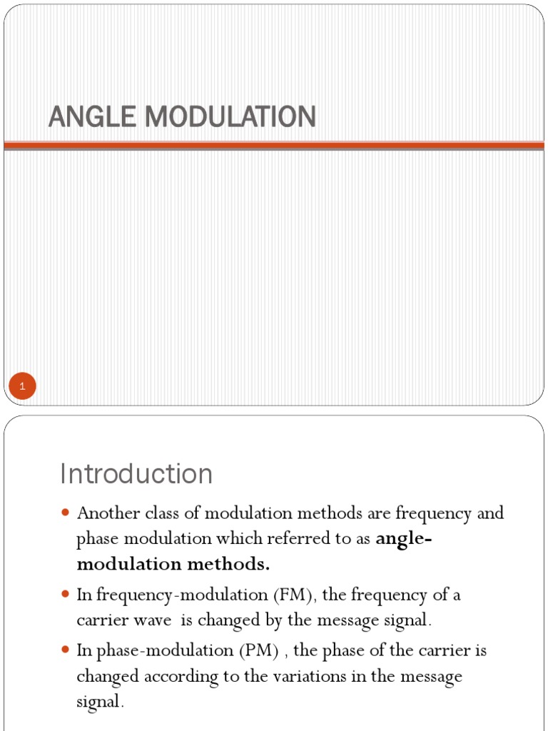 Angle Modulation | PDF | Frequency Modulation | Modulation