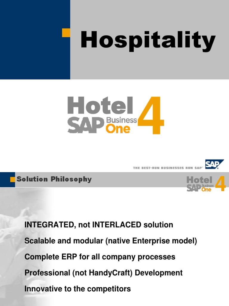 Hotel For Sap (General Presentation SS) - Piccola - Eng | PDF | Debits ...