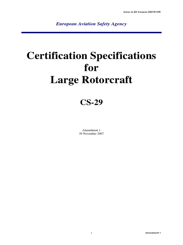 CS-29 Amdt. 1 PDF | PDF | Takeoff | Helicopter