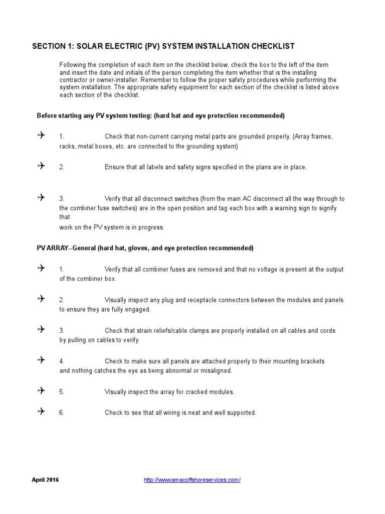 Guide - Pv.installation Checklist | PDF | Power Inverter | Fuse ...