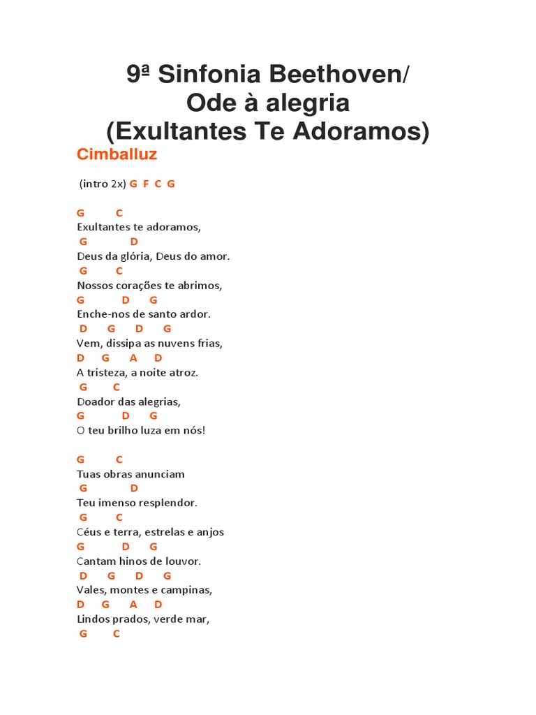 9 Sinfonia Beethoven Cantada | PDF
