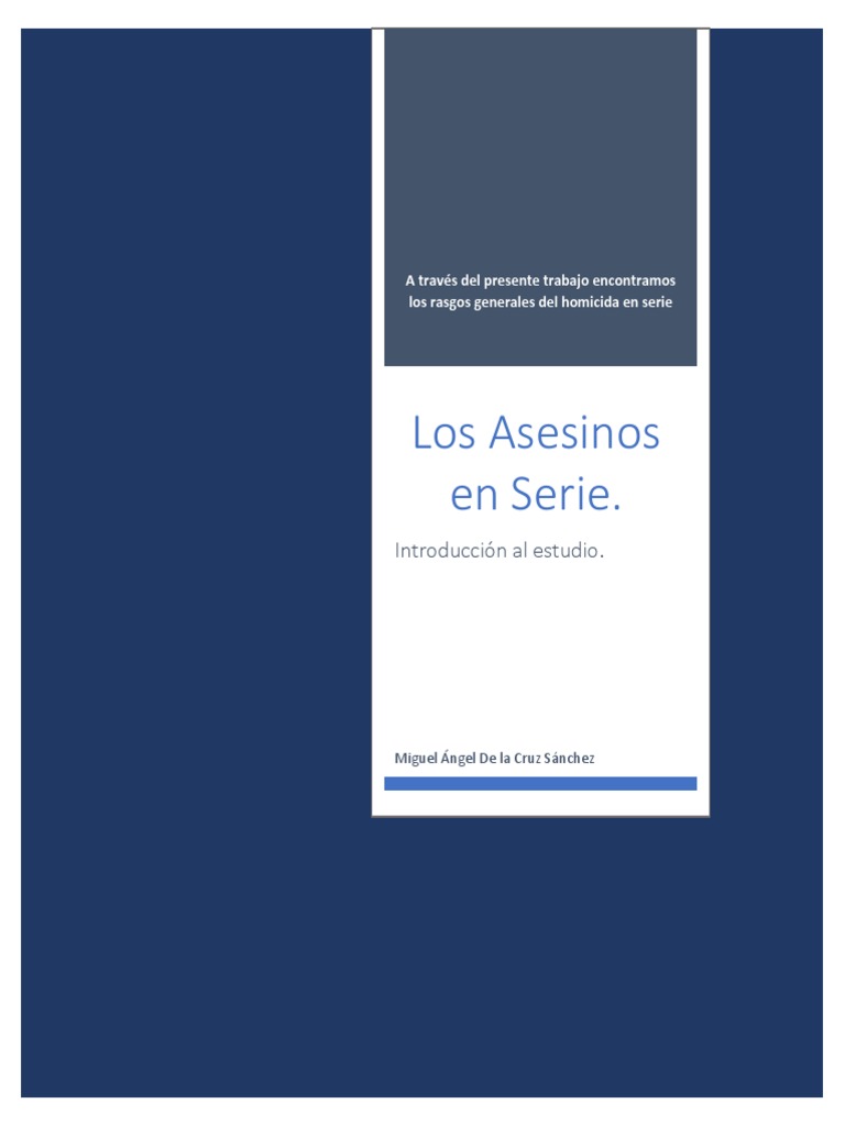 Los Asesinos Seriales | PDF | Asesino en serie | Desviación (sociología)