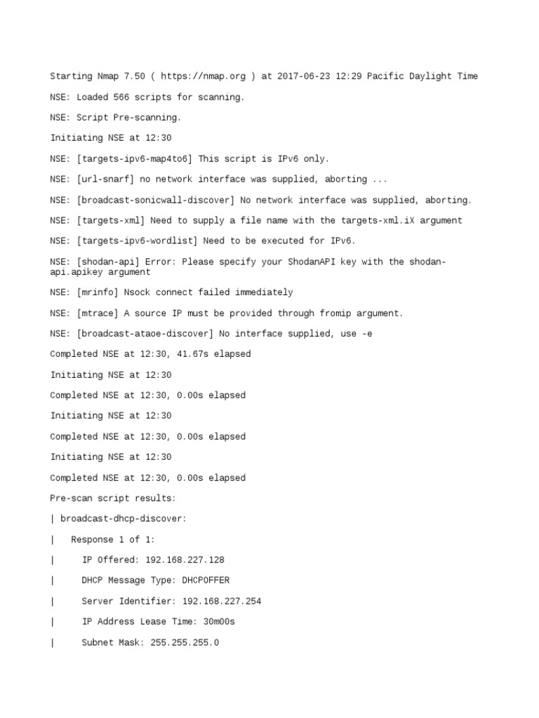 Nmap 1 | PDF | Transmission Control Protocol | Ip Address