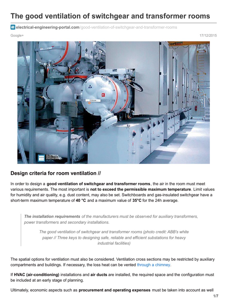 Electrical-Engineering-portal.com-The Good Ventilation of Switchgear ...
