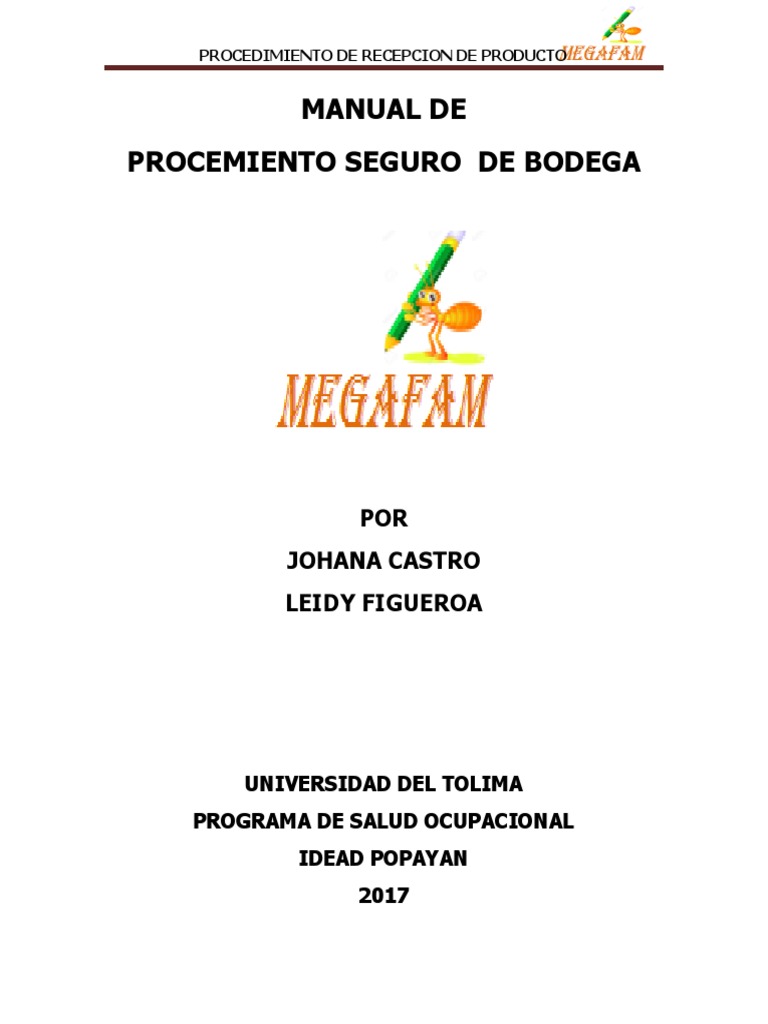 Manual de Procedimiento Seguro de Bodega PDF | PDF | Inventario | Color