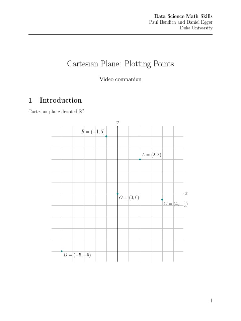 Cartesian Plane Points | PDF | Infographics | Cartesian Coordinate System