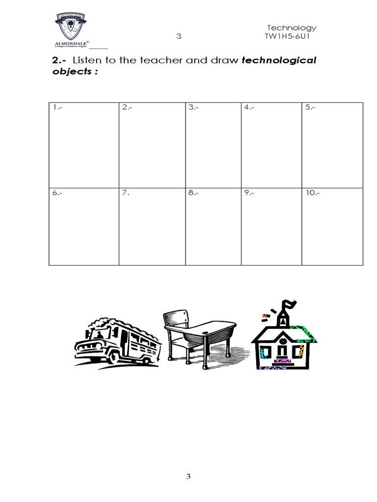 Drawing Technological Objects: A Student Worksheet for Identifying ...