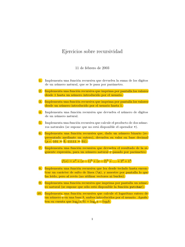 Recursividad | PDF | Matemáticas discretas | Objetos matemáticos