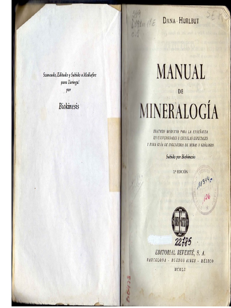 Manual de Mineralogia Completo Dana | PDF