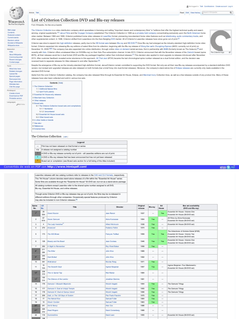 Https - en Wikipedia Org-wiki-List of Criterion Collection DVD and Blu ...