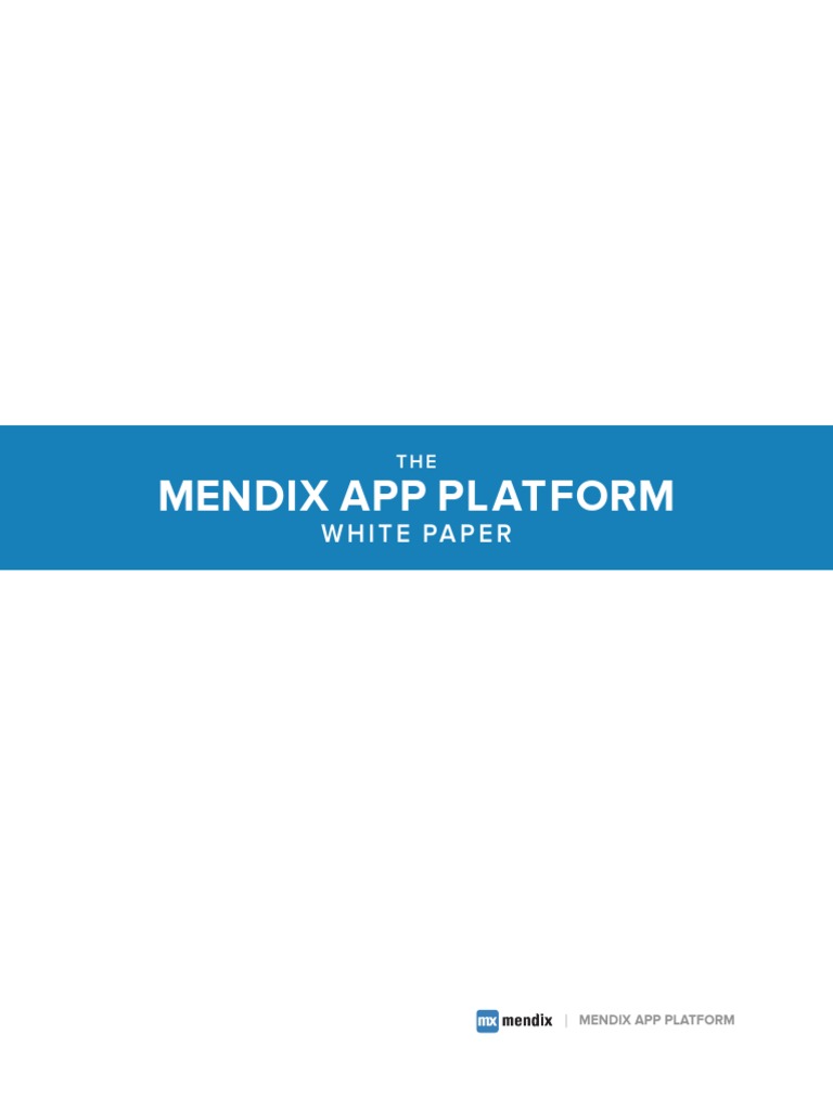 Mendix App Platform WP | PDF | Cloud Computing | Agile Software Development