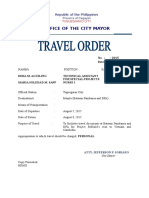 Travel Order Sample | PDF