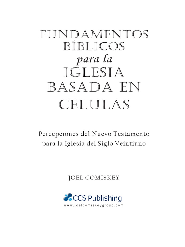 Fundamentos Bíblicos para la Iglesia Basada en Células.pdf | PDF | Biblia | Cristianismo primitivo