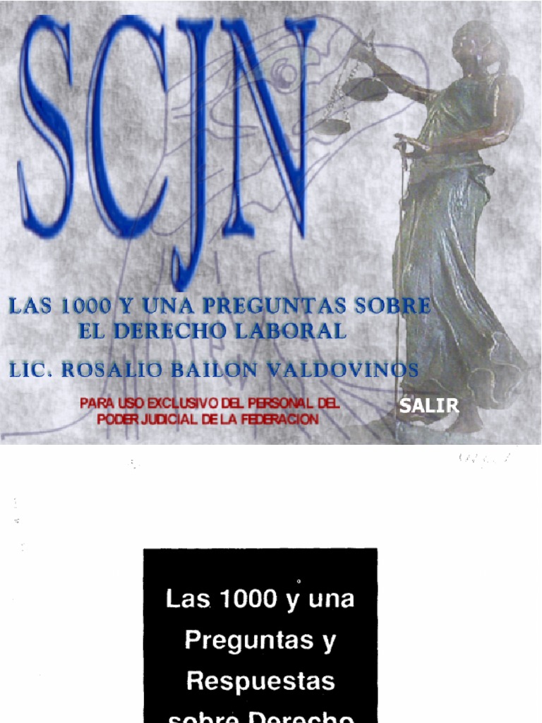Las 1001 Preguntas y Respuestas Del Derecho Laboral PDF | PDF Las 1001 Preguntas y Respuestas Del Derecho Laboral PDF | PDF