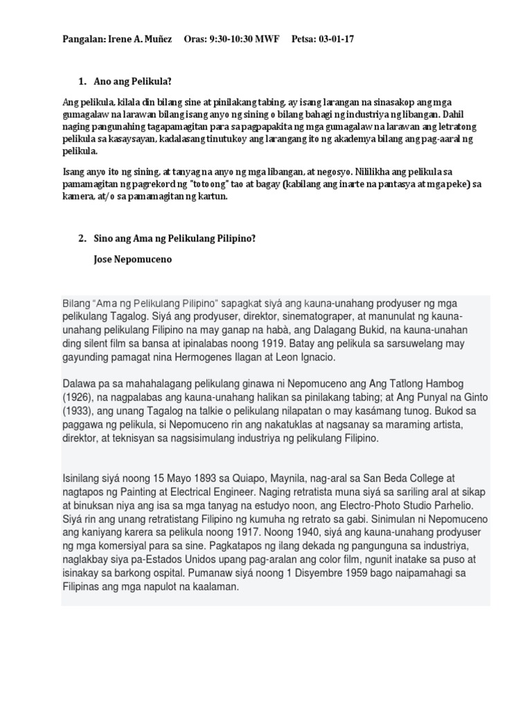 Ano Ang Pelikula | PDF