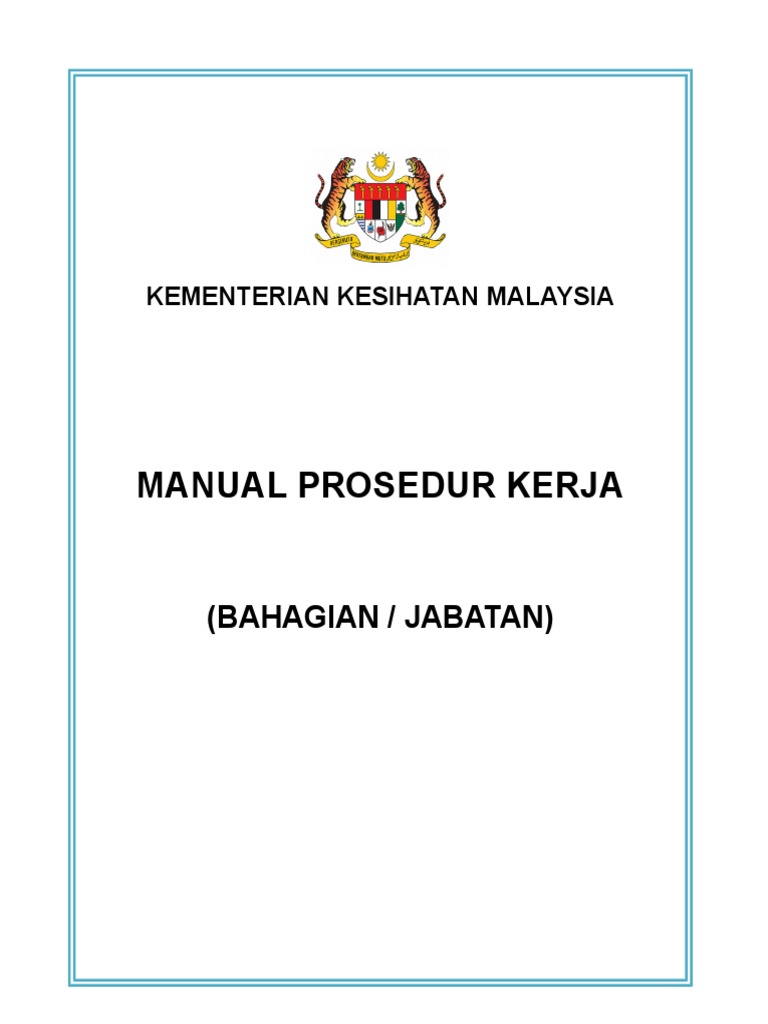 Format Manual Prosedur Kerja | PDF