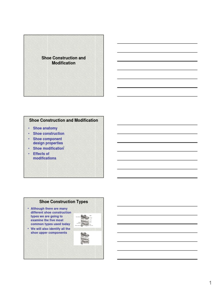 Shoe Construction and Modification Guide | PDF | Shoe | Foot