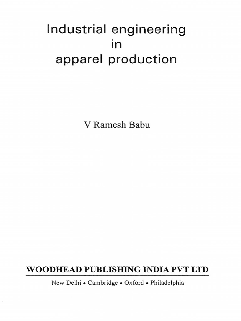 Apparel Industrial Engineering | PDF | Industrial Engineering | Scientific Method
