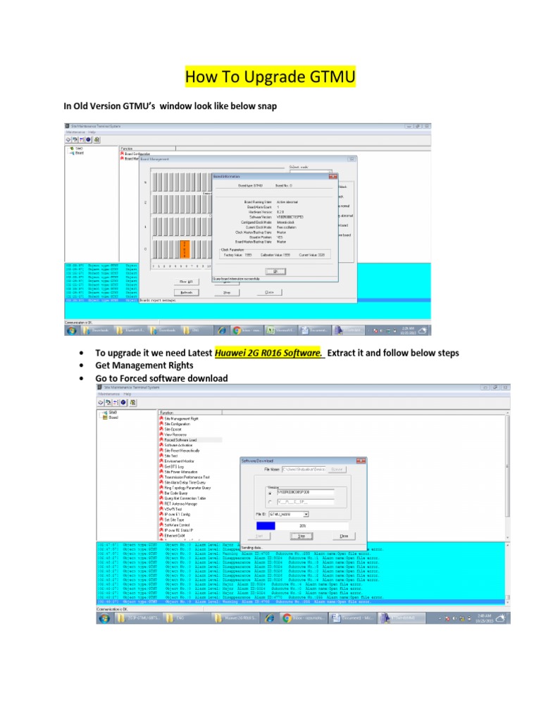 Process of Upgrading GTMU | PDF
