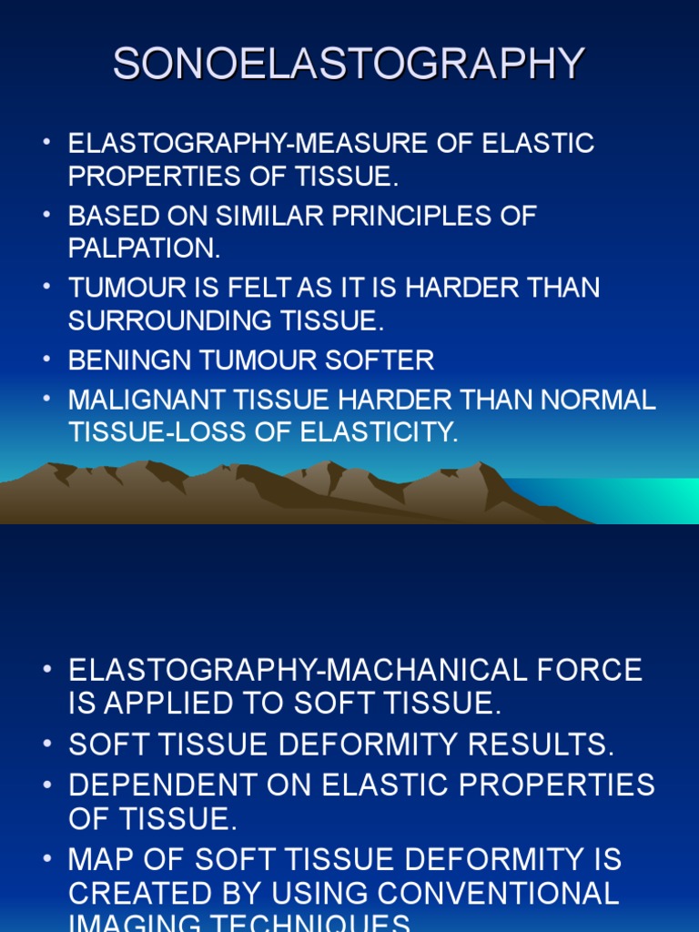 Sonoelastography | PDF | Medical Imaging | Elasticity (Physics)