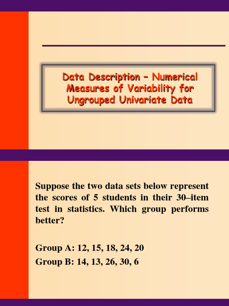 Measures of Variability | PDF | Coefficient Of Variation | Variance