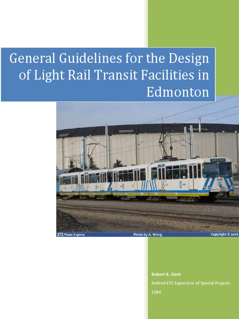 General Guidelines For The Design of LRT Facilities in Edmonton | PDF ...
