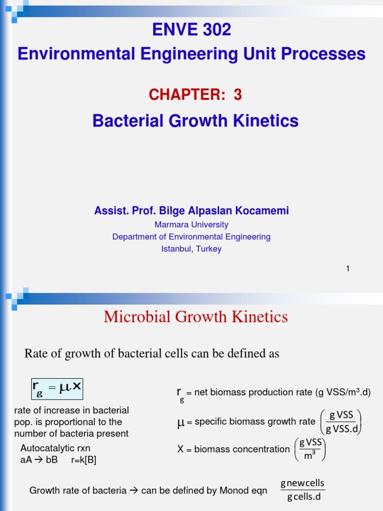 Microbial Growth Kinetics-Chp-3 kocamemi.pdf | Bacteria | Nature