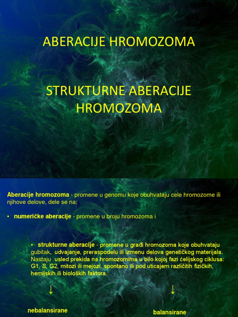 Strukturne Aberacije Hromozoma | PDF